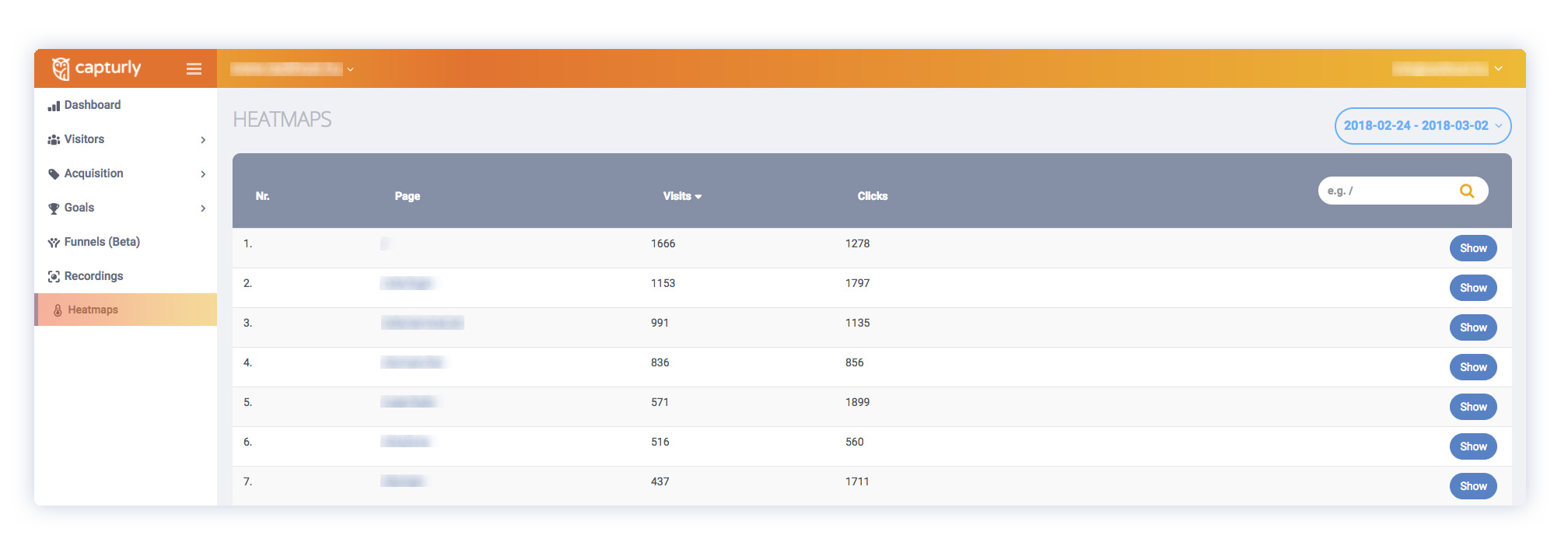 Heatmaps - Capturly Documentation